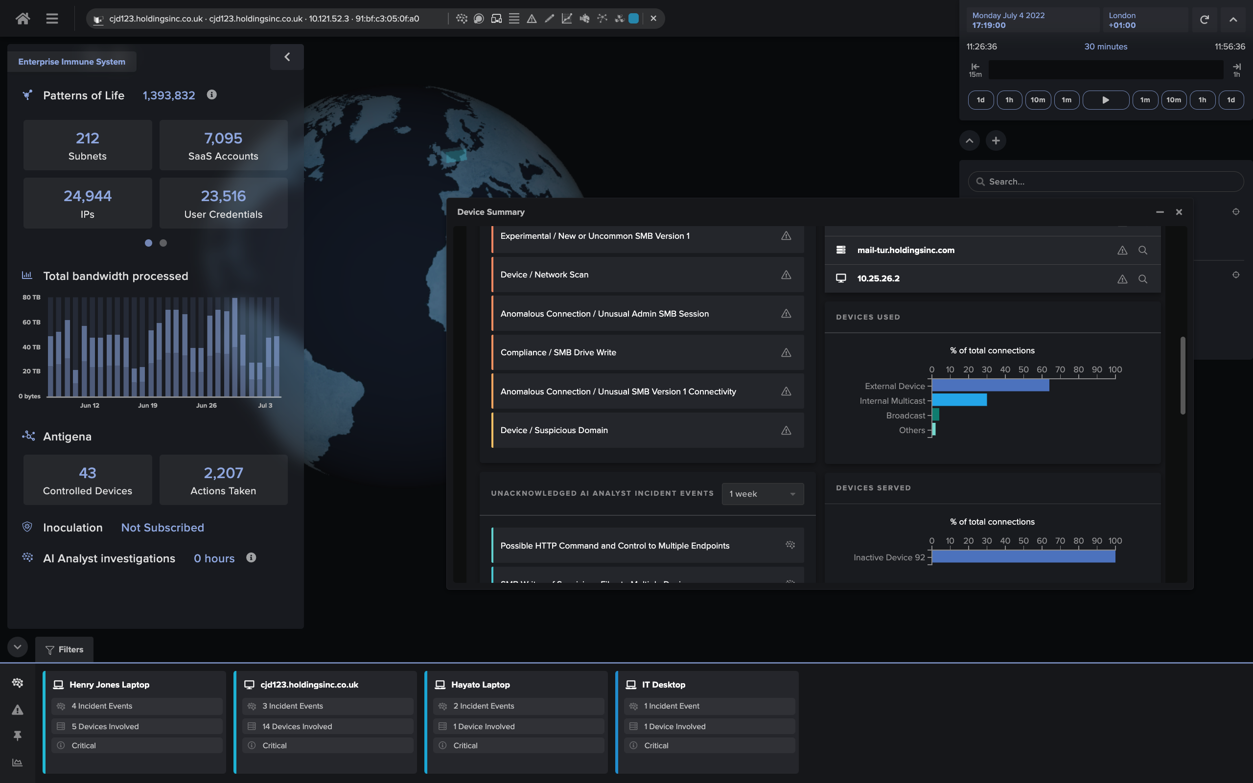 Darktrace - Ortello (intégrateur sécurité)